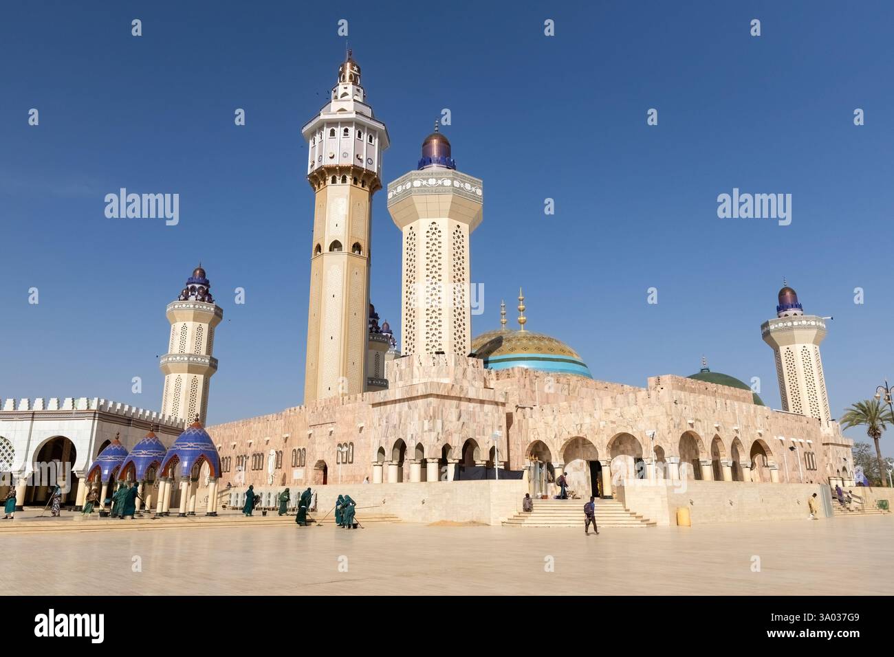 Outside view architecture details of Touba Mosque in Touba Senegal ...