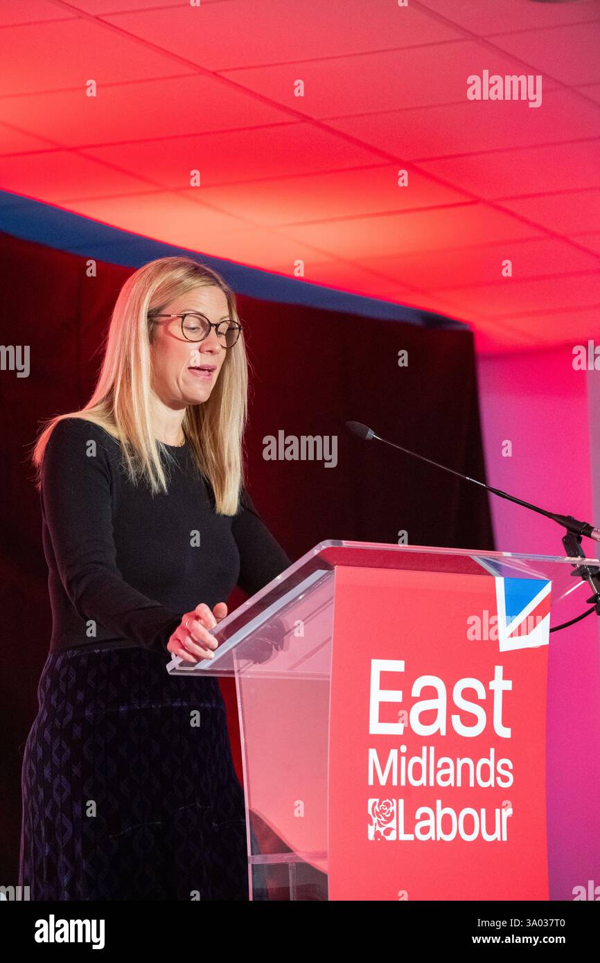 Ellie Reeves MP, Chair of the Labour Party, speaking at the East ...