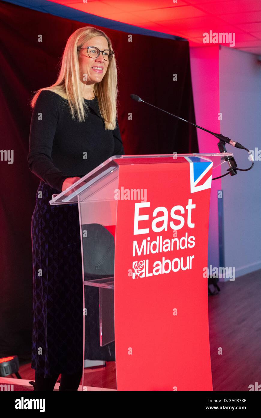 Ellie Reeves MP, Chair of the Labour Party, speaking at the East ...