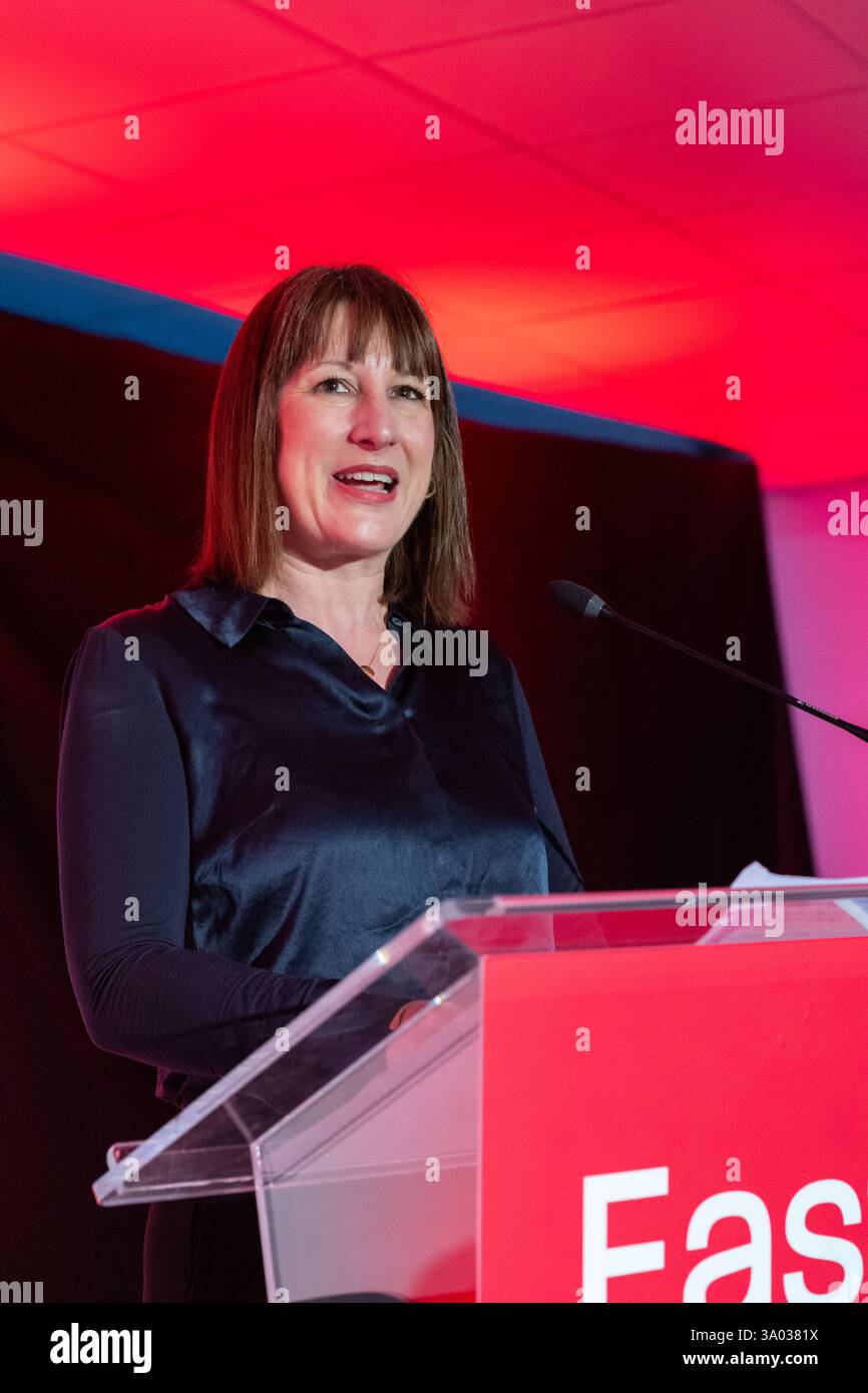 Rachel Reeves MP, Chancellor of the Exchequer, speaking at the East ...