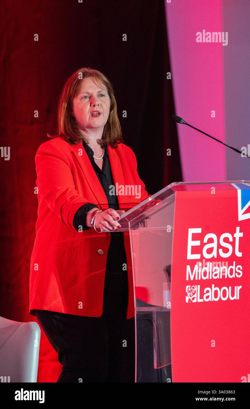 Claire Ward, East Midlands Mayor, speaking at the East Midlands Labour ...