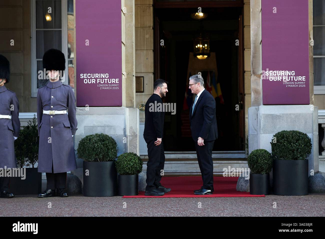 Britain's Prime Minister Keir Starmer, right, welcomes Ukrainian ...