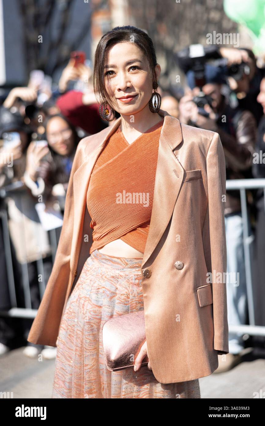 Charmaine Sheh arrives to Arani’s fashion show during the Milan Fashion ...