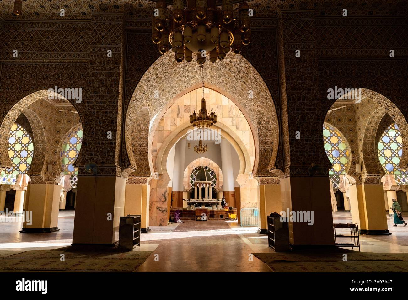 Inside view of the Touba Mosque the holiest place for Senegali muslim ...