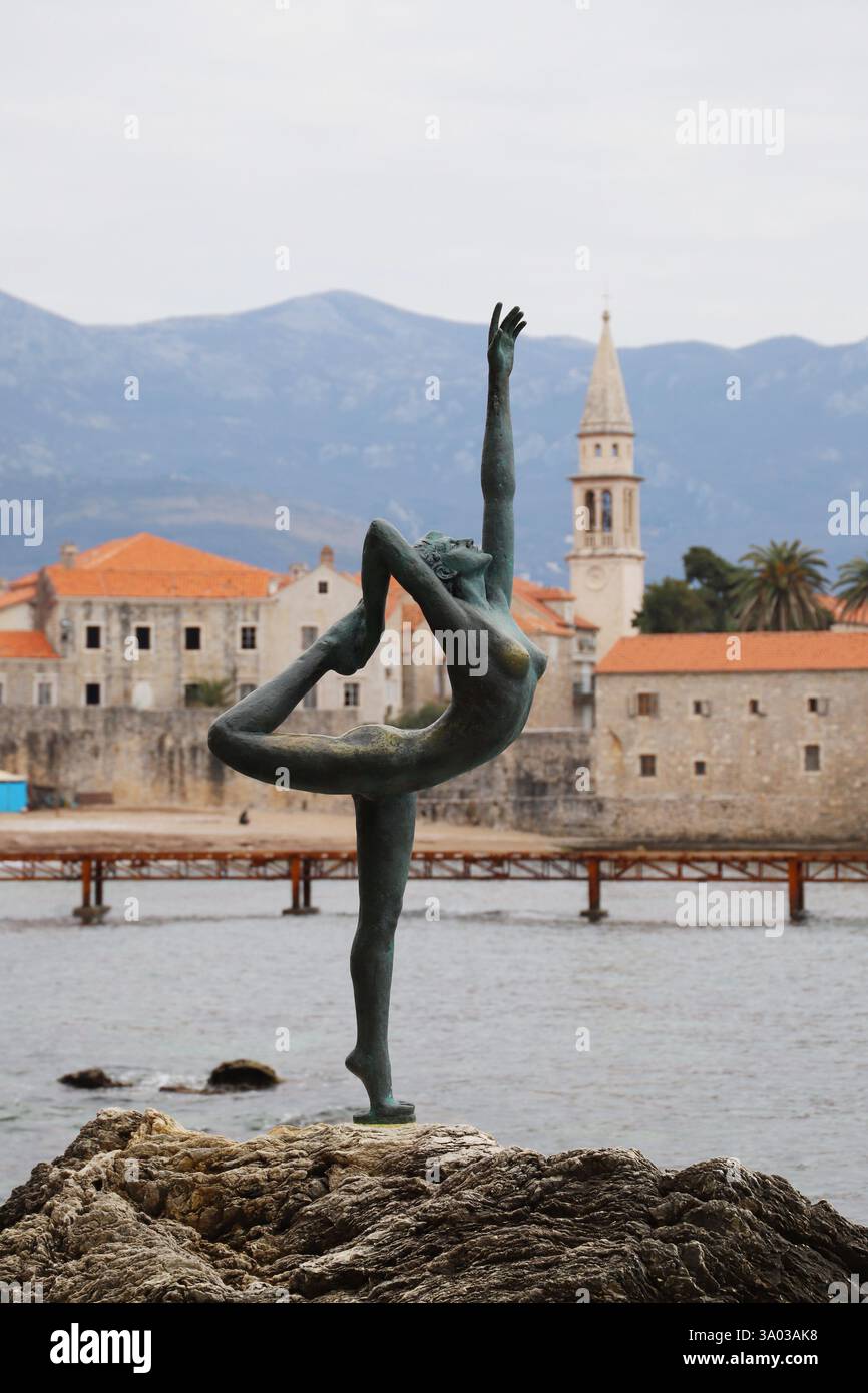 The Ballarina Statue, Budva Old Town, Montenegro Stock Photo - Alamy