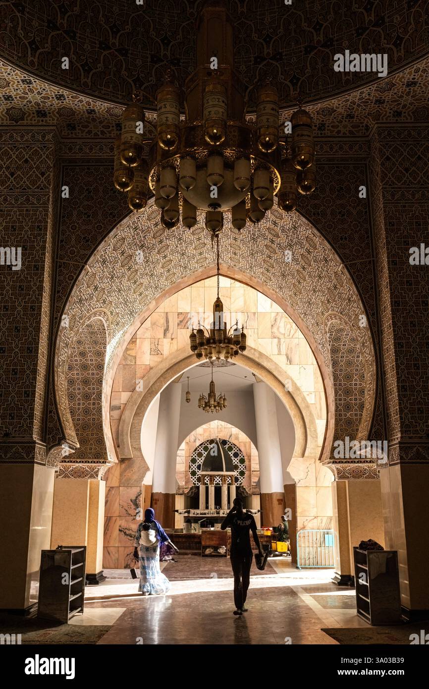 Inside view of the Touba Mosque the holiest place for Senegali muslim ...