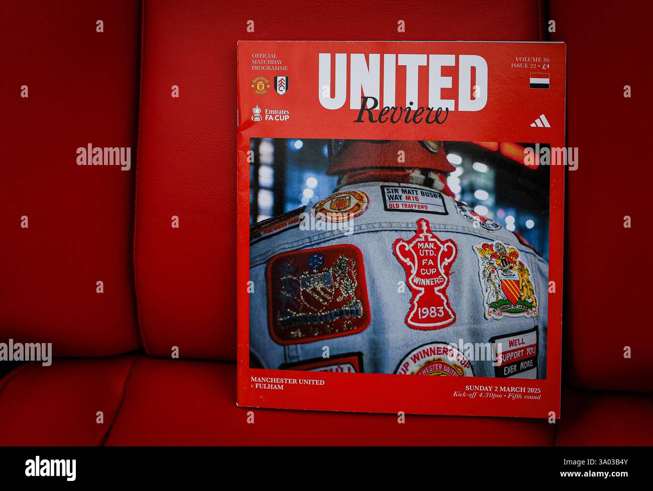 Old Trafford, Manchester, UK. 2nd Mar, 2025. FA Cup Fifth Round ...