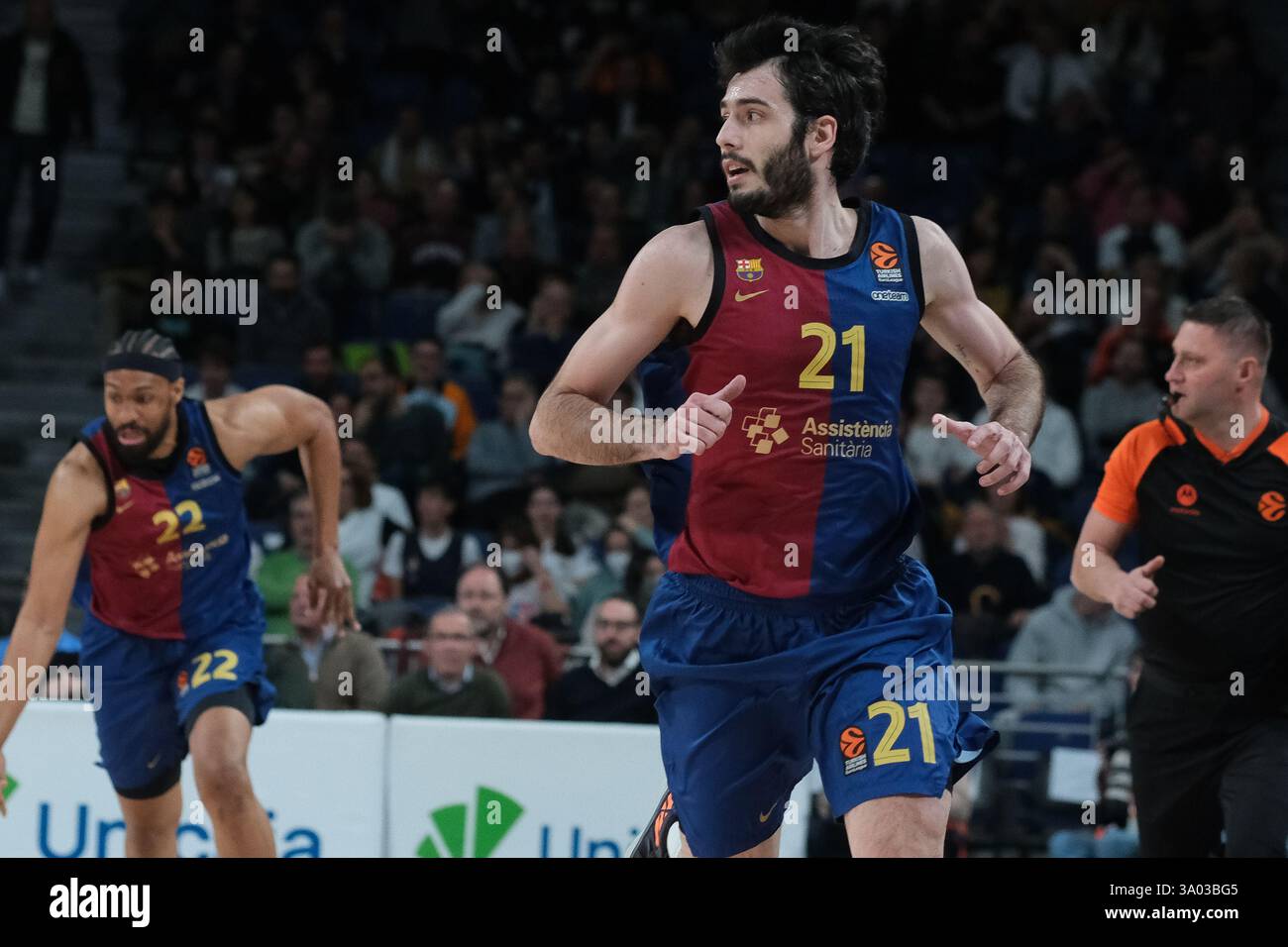 Alex Abrines of FC Barcelona in action during the EuroLeague Regular S ...