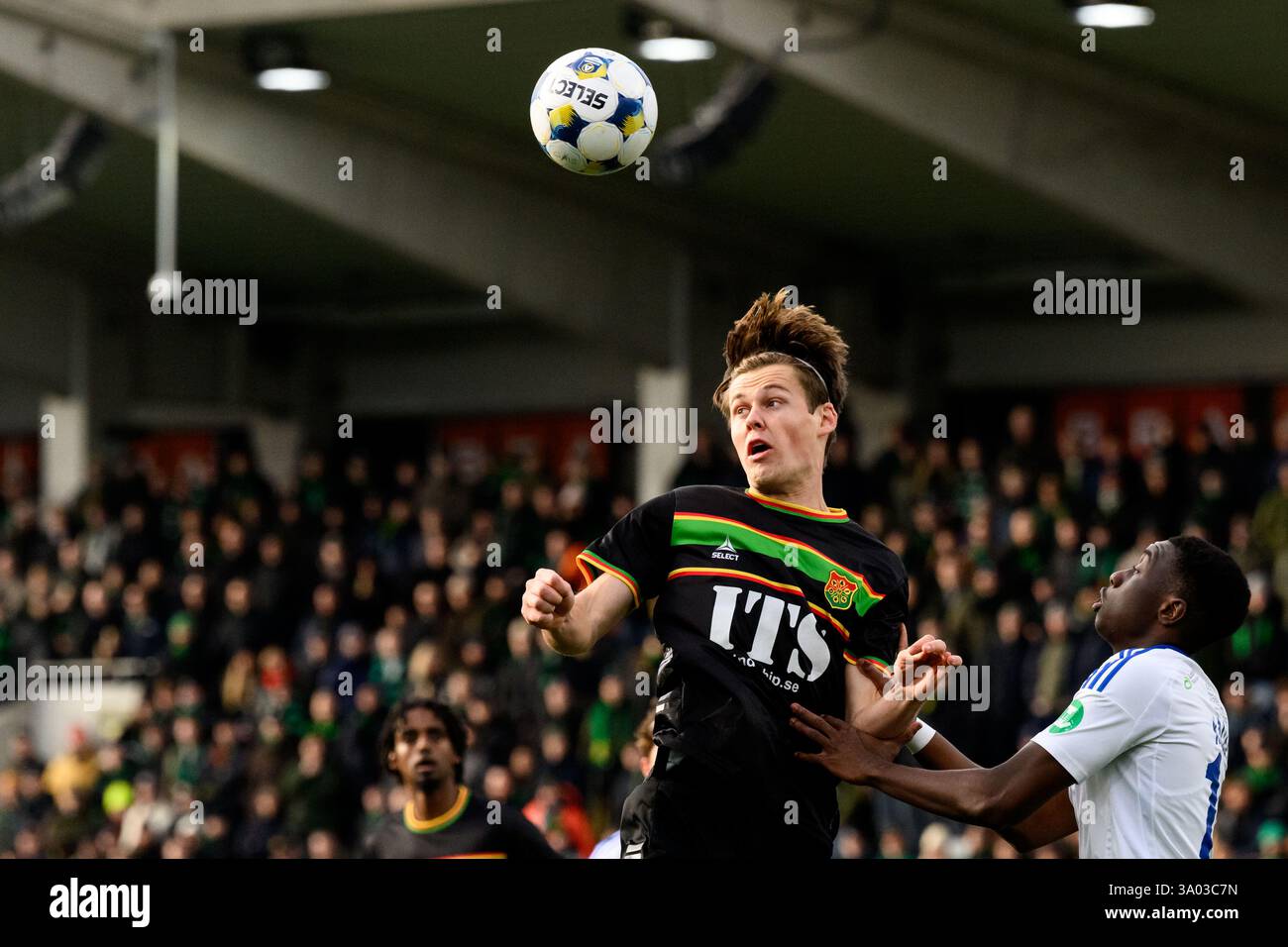 250302 GAISs Axel Henriksson under fotbollsmatchen i Svenska Cupen mellan GAIS och IFK ...