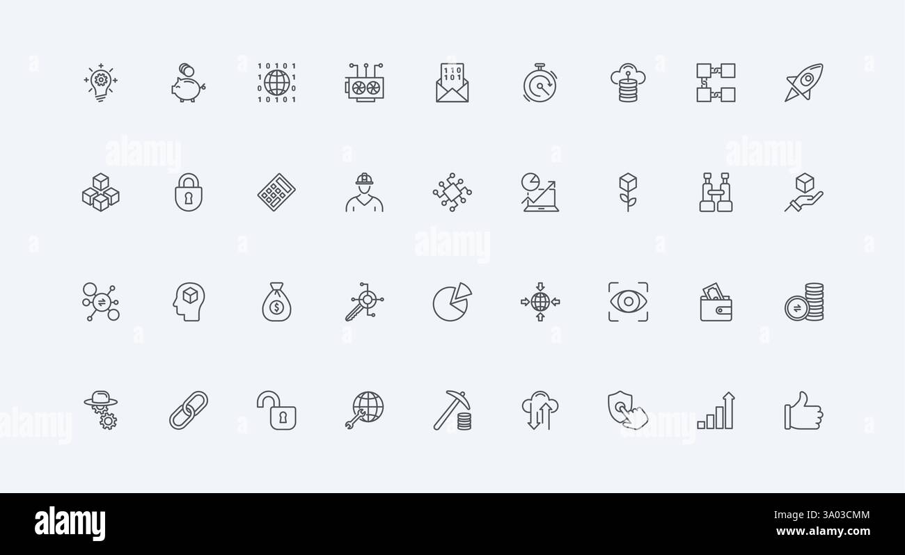 Futuristic open service protocol, P2P, digital data pack thin black ...