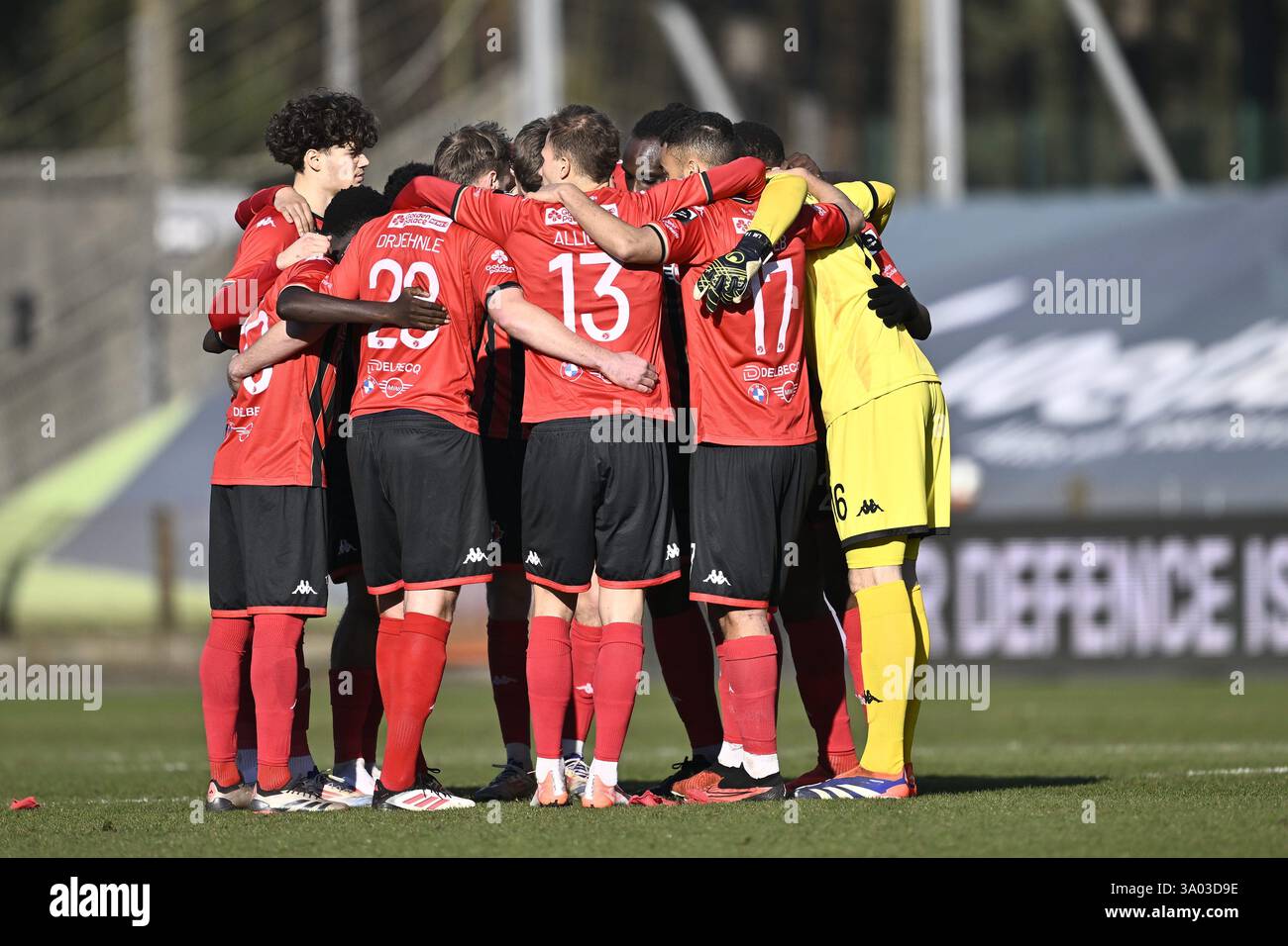 Lommel, Belgium. 02nd Mar, 2025. Seraing's players pictured during a ...