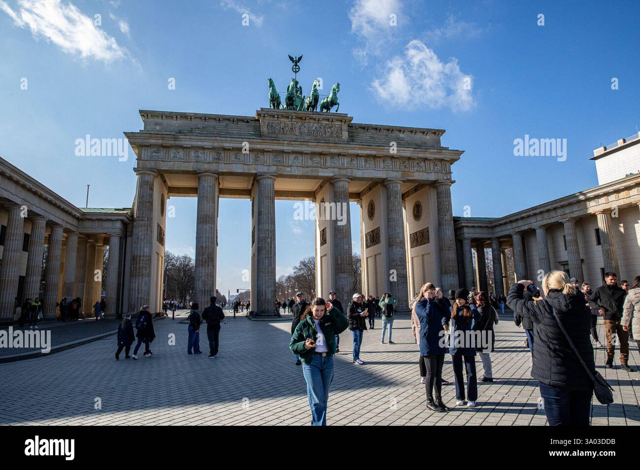 Berlin, Berlin, Germany. 2nd Mar, 2025. The Brandenburg Gate stands ...