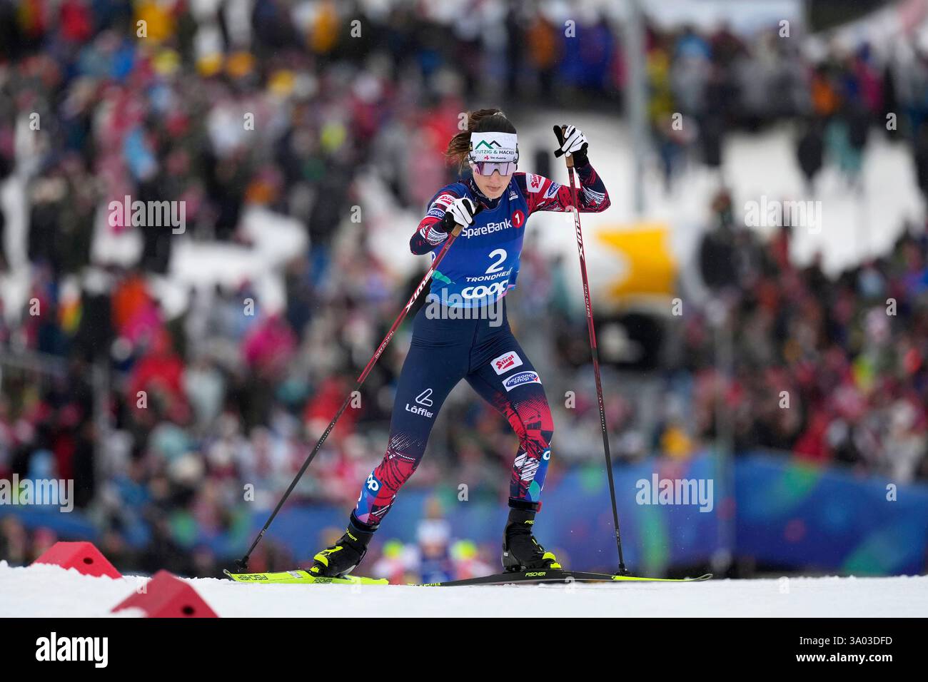 Lisa Hirner, of Austria, competes in the nordic combined women's ...