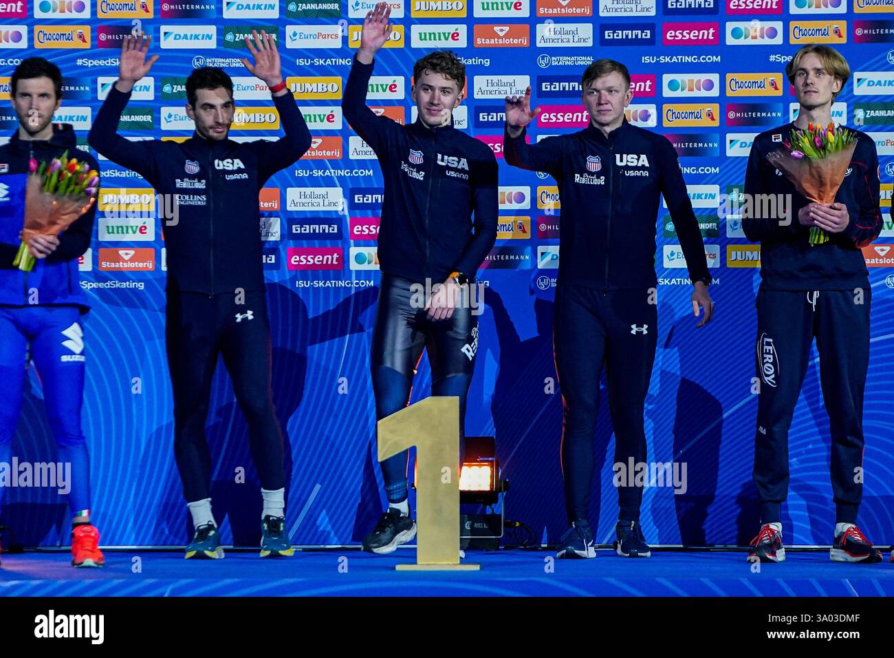 HEERENVEEN, NETHERLANDS - MARCH 2: Casey Dawson of United States of ...