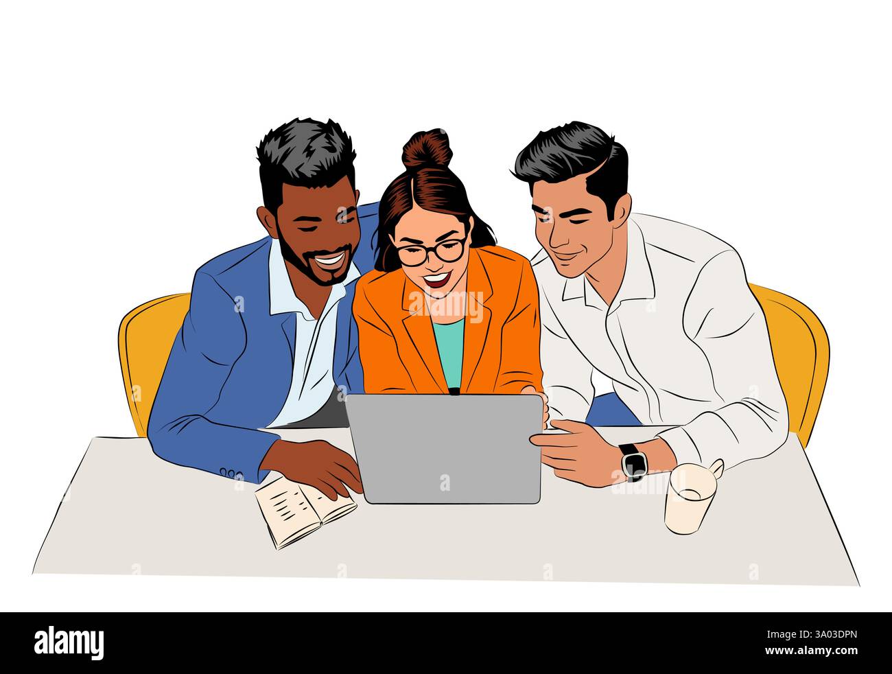 Young business teamwork Stock Vector Images - Alamy