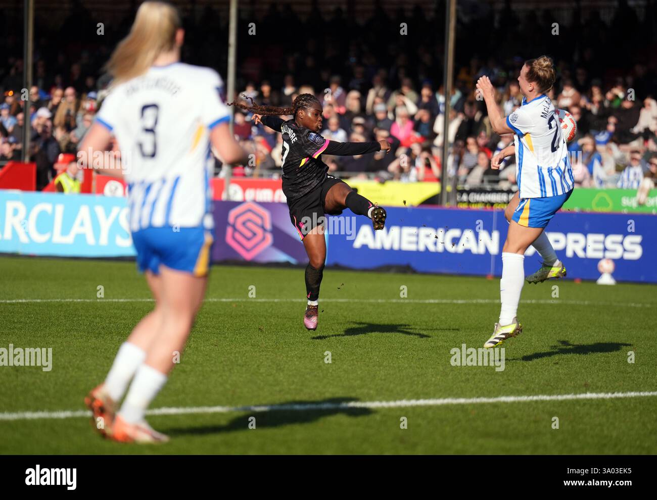 Chelsea's Sandy Baltimore scores their side's first goal of the game ...
