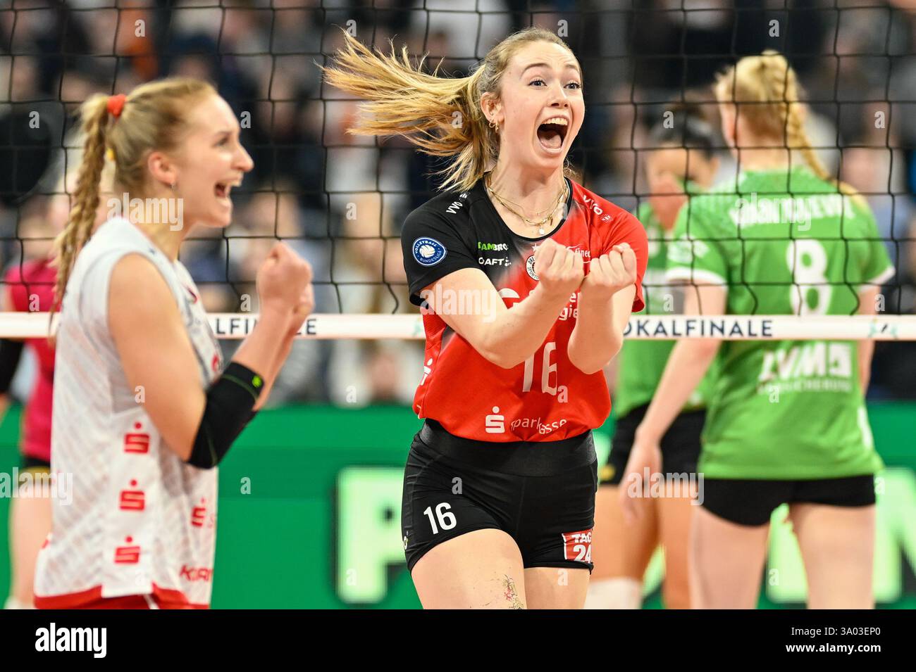 Mannheim, Germany. 02nd Mar, 2025. Volleyball, Women: DVV Cup, USC ...