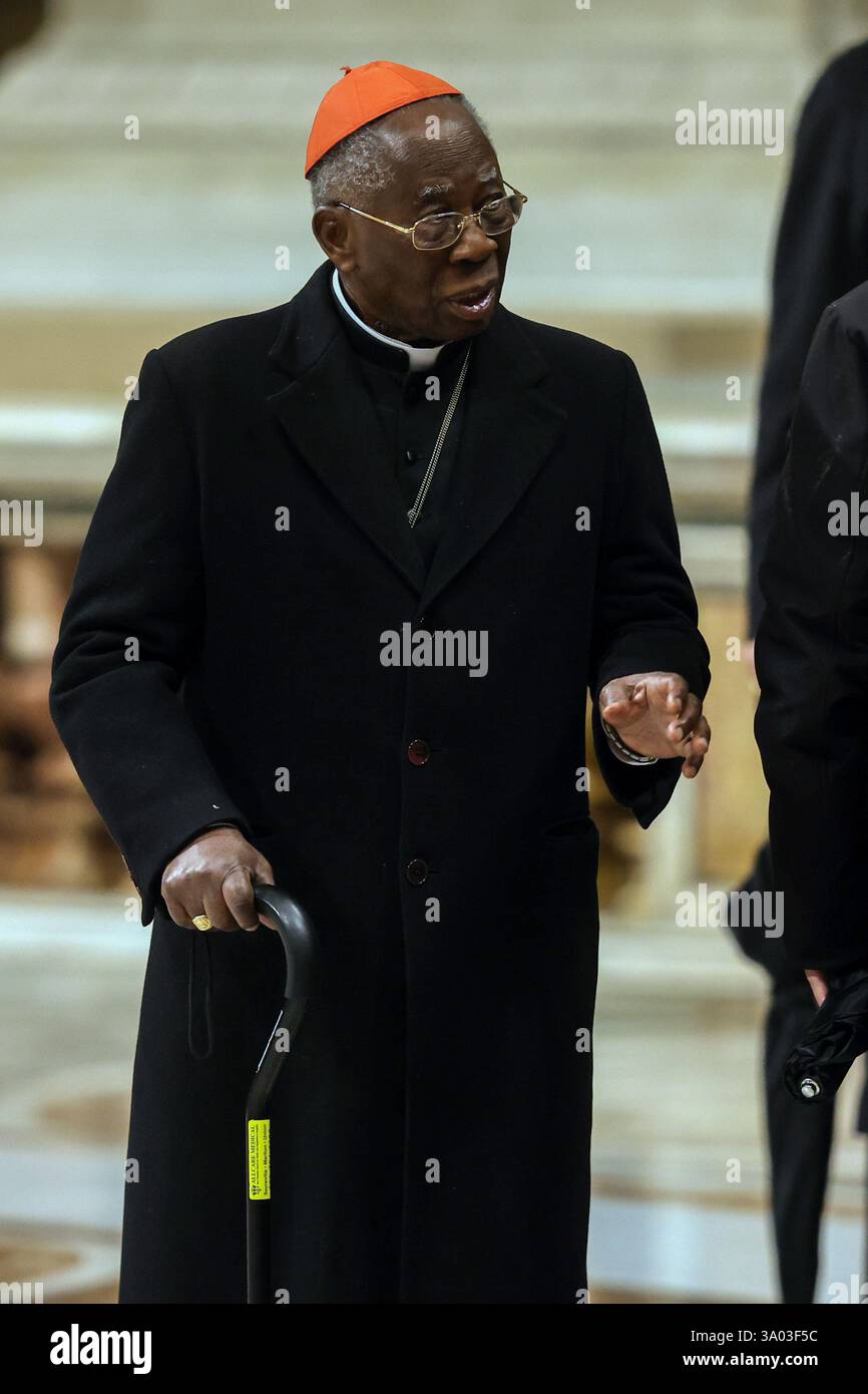 Vatican, Italy. 01st Mar, 2025. Cardinal Francis Arinze participates at ...