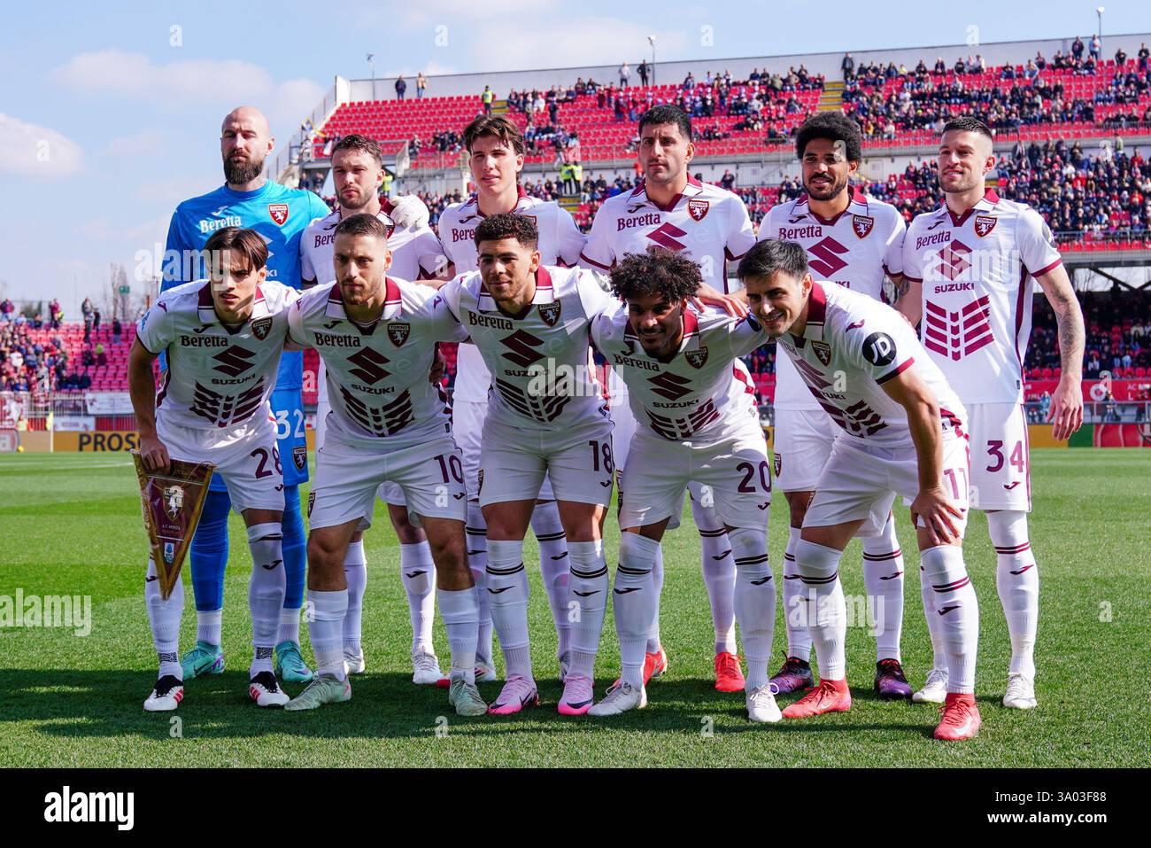Monza, Italy.. 02nd Mar, 2025. Torino FC line up during the Italian ...