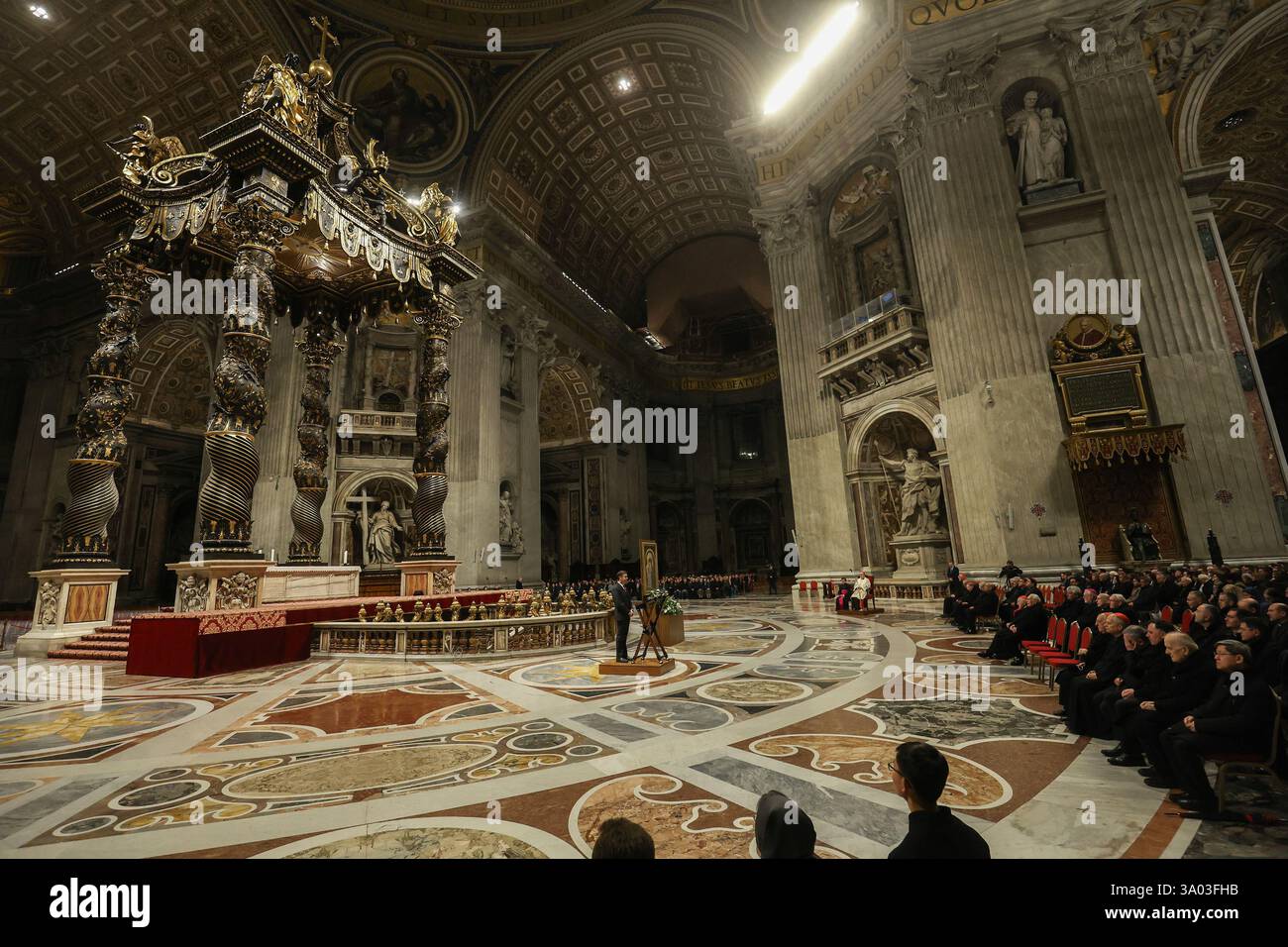 Vatican, Italy. 01st Mar, 2025. Cardinal Claudio Gugerotti at the Altar ...