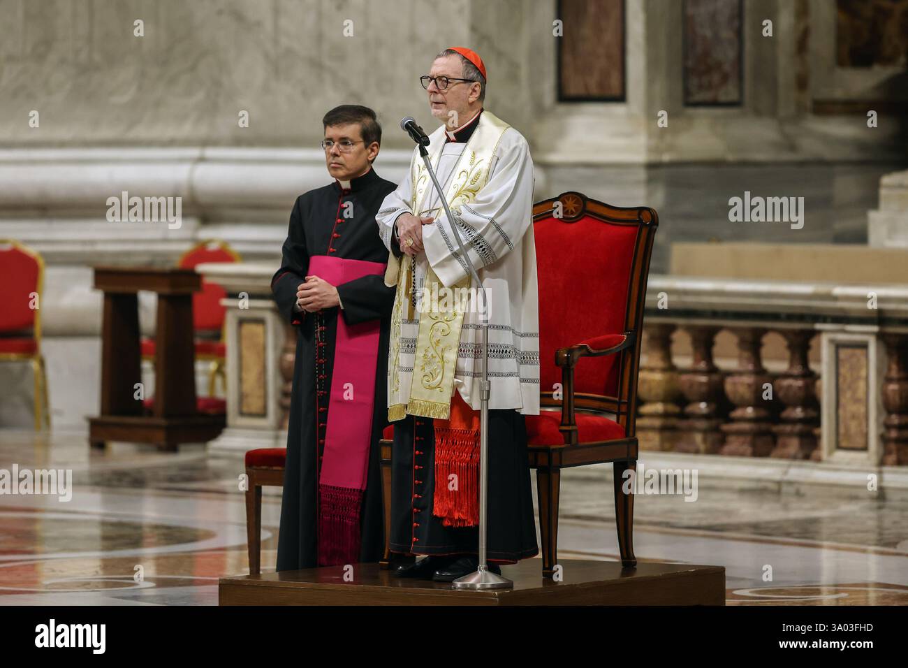 Cardinal Claudio Gugerotti at the Altar of the Confessio, St. Peter's ...