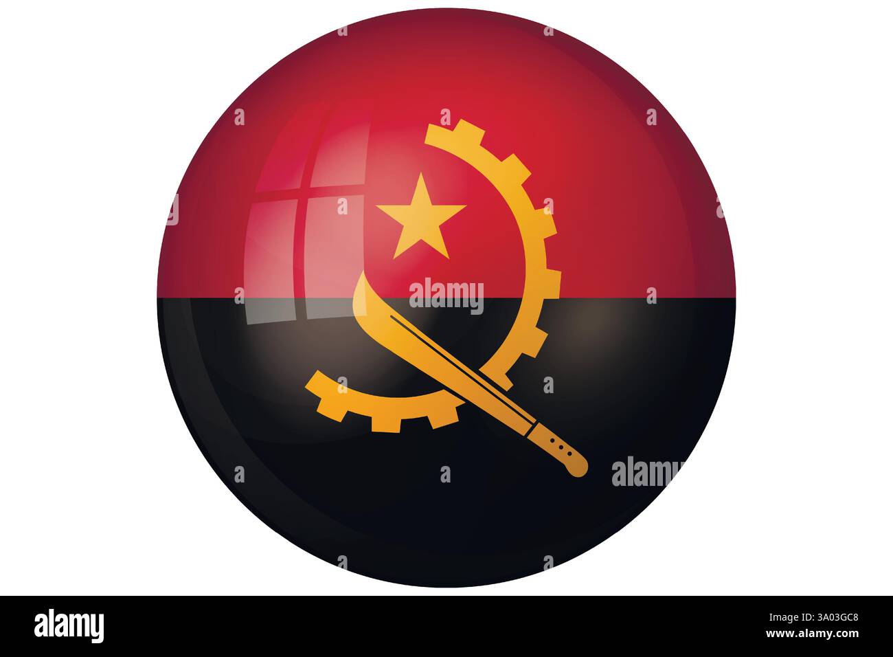 Flag of Angola. Angolan national symbol in official colors. Template ...