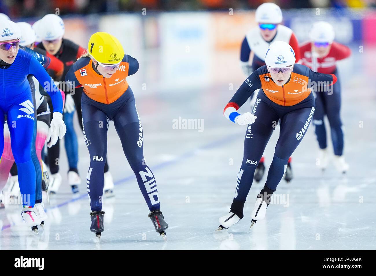 Heerenveen, Netherlands. 02nd Mar, 2025. HEERENVEEN, NETHERLANDS - MARCH 2: Marijke Groenewoud ...