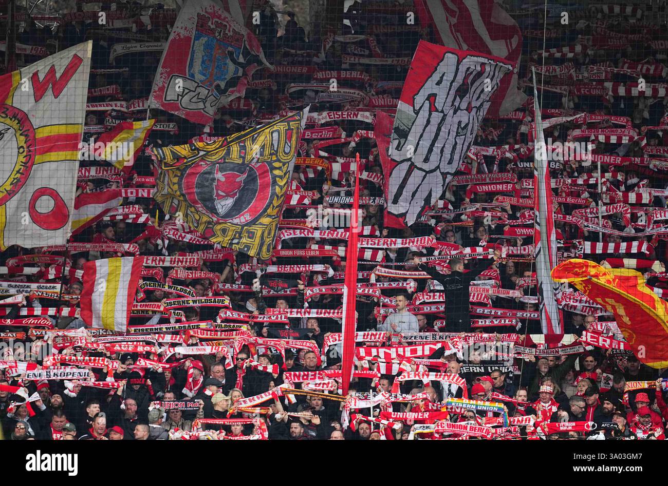 March 02 2025: Union Berlin fans during a 1. Bundesliga game, Union ...