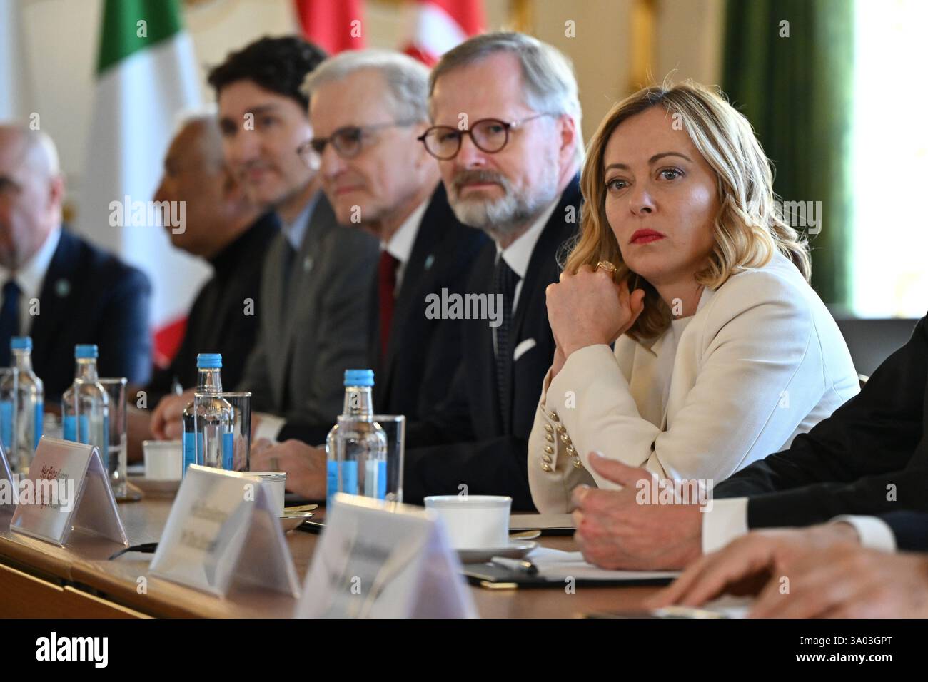 Italian Prime Minister Giorgia Meloni during a European leaders' summit ...