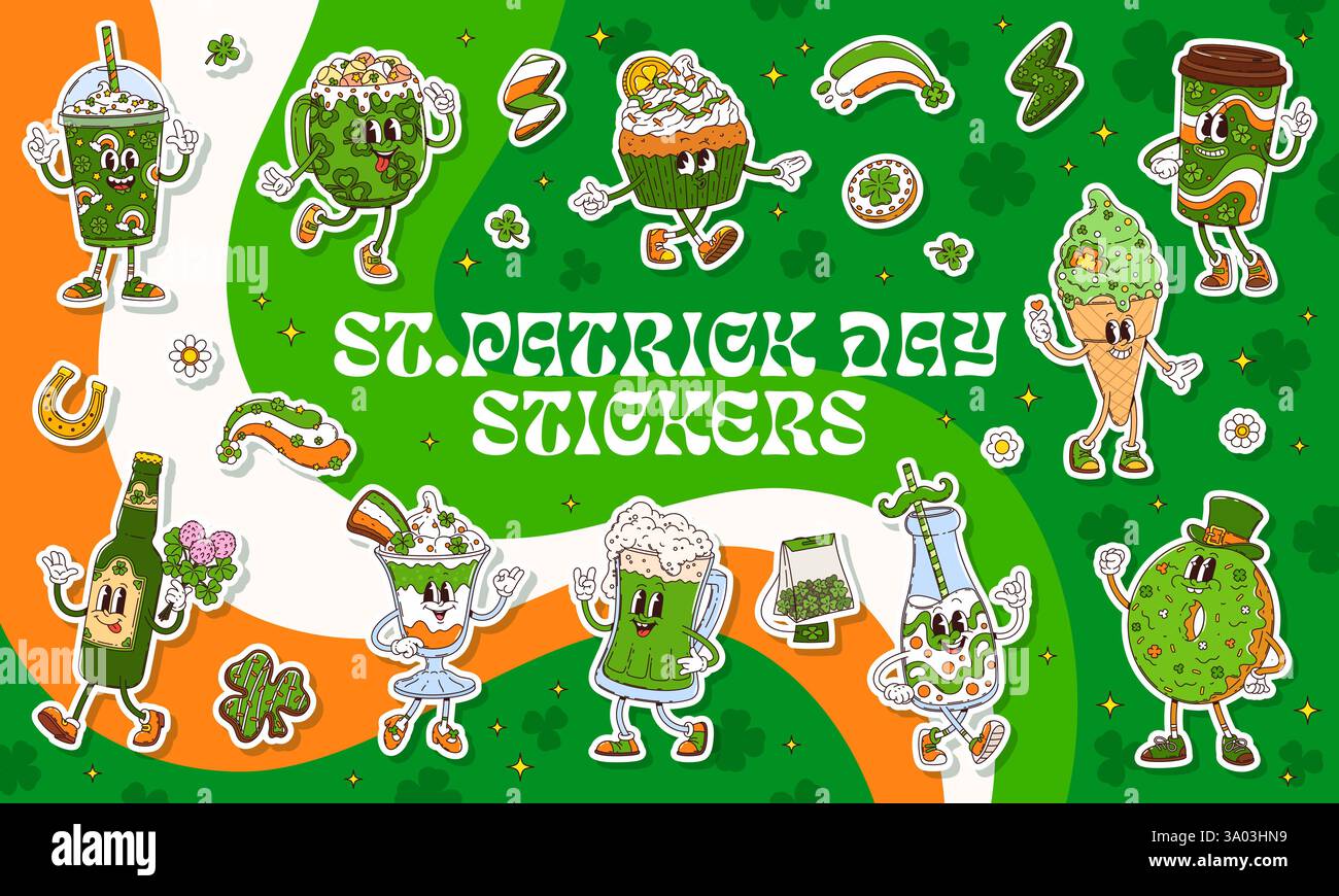 Retro milkshake characters groovy hi-res stock photography and images ...