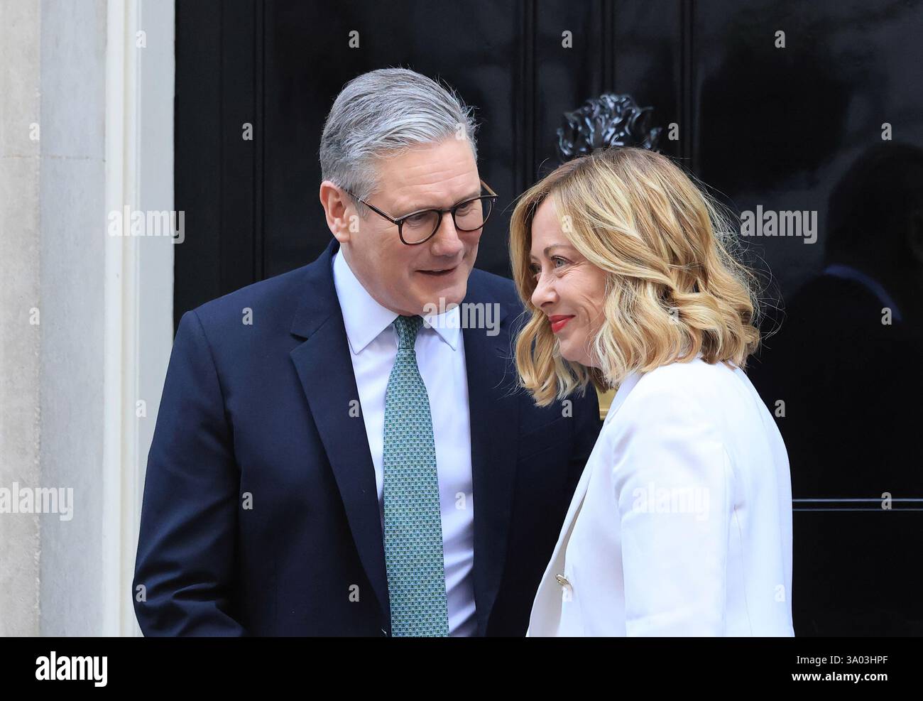 London, UK, 2nd March 2025. Italian PM Giorgia Meloni arrived at No. 10 ...