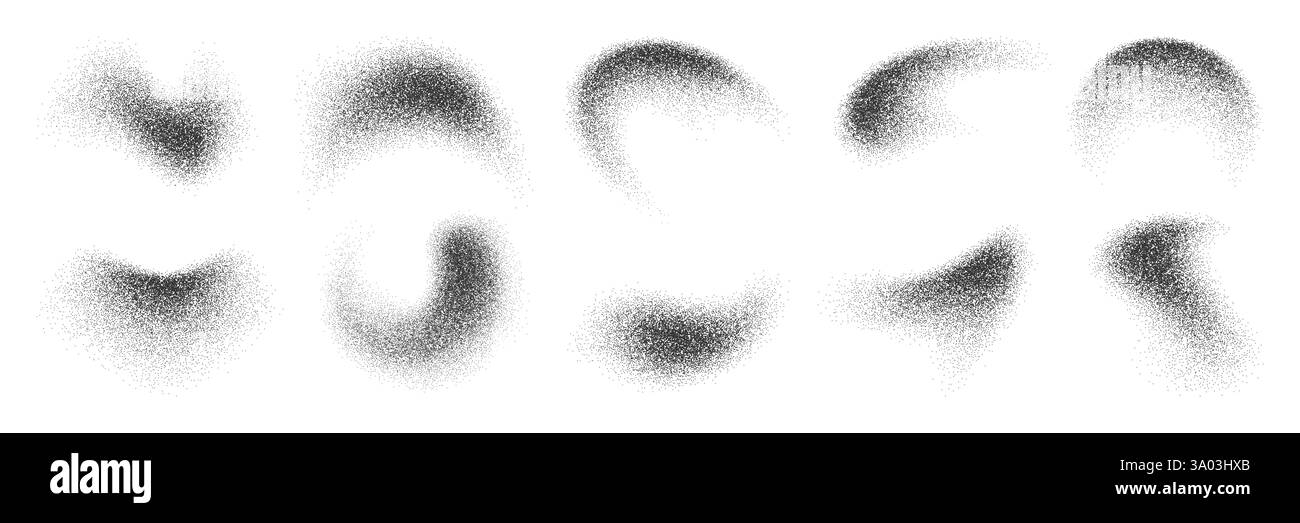 Sand and dust noise grain wave spray powder, irregularly shaped black ...