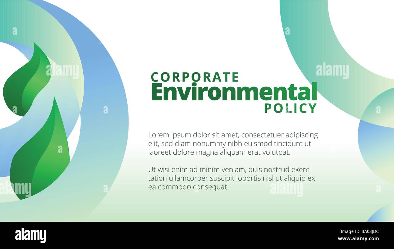 Corporate Environmental Policy concept. presentation templates ...