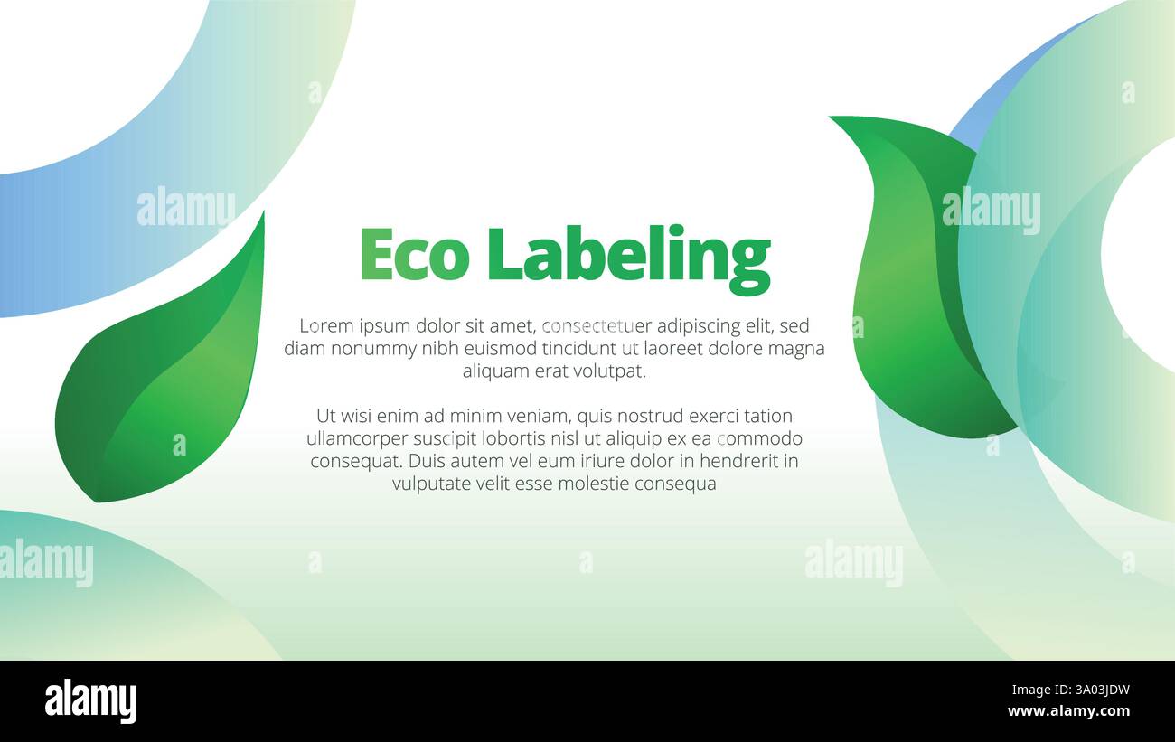 Eco-labeling concept. presentation templates corporate business annual ...