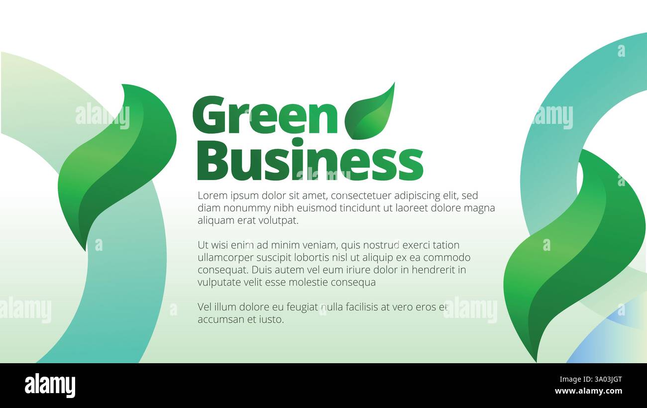 Green Business presentation concept. presentation templates corporate ...