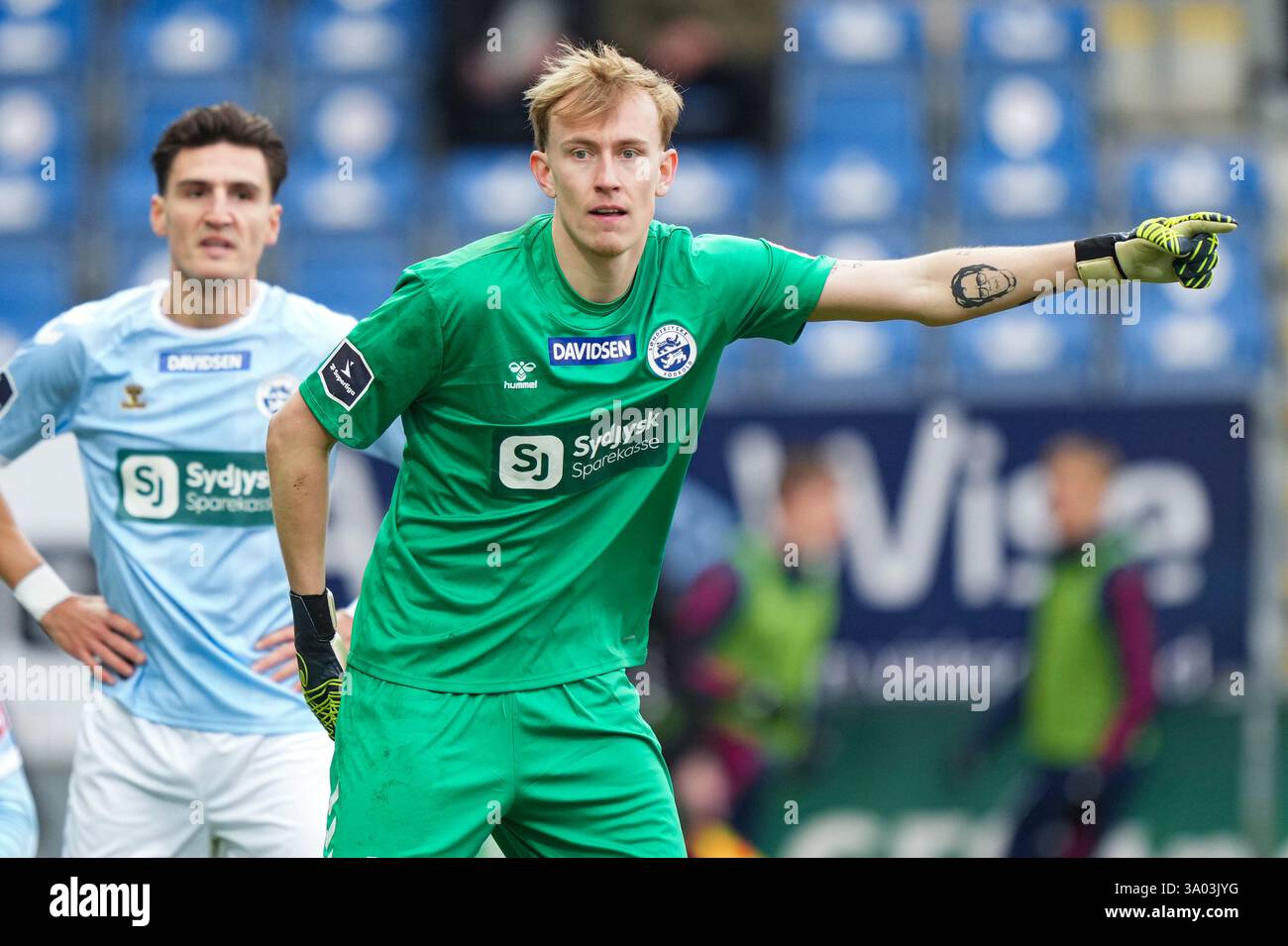 Marcus Bundgaard from Soenderjyske when Soenderjyske meets Silkeborg in ...