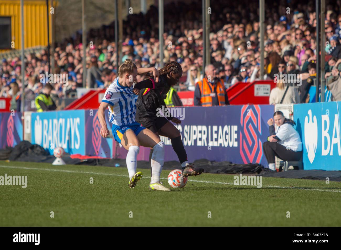Crawley, England, March 2nd 2025 Sandy Baltimore (17 Chelsea) and ...