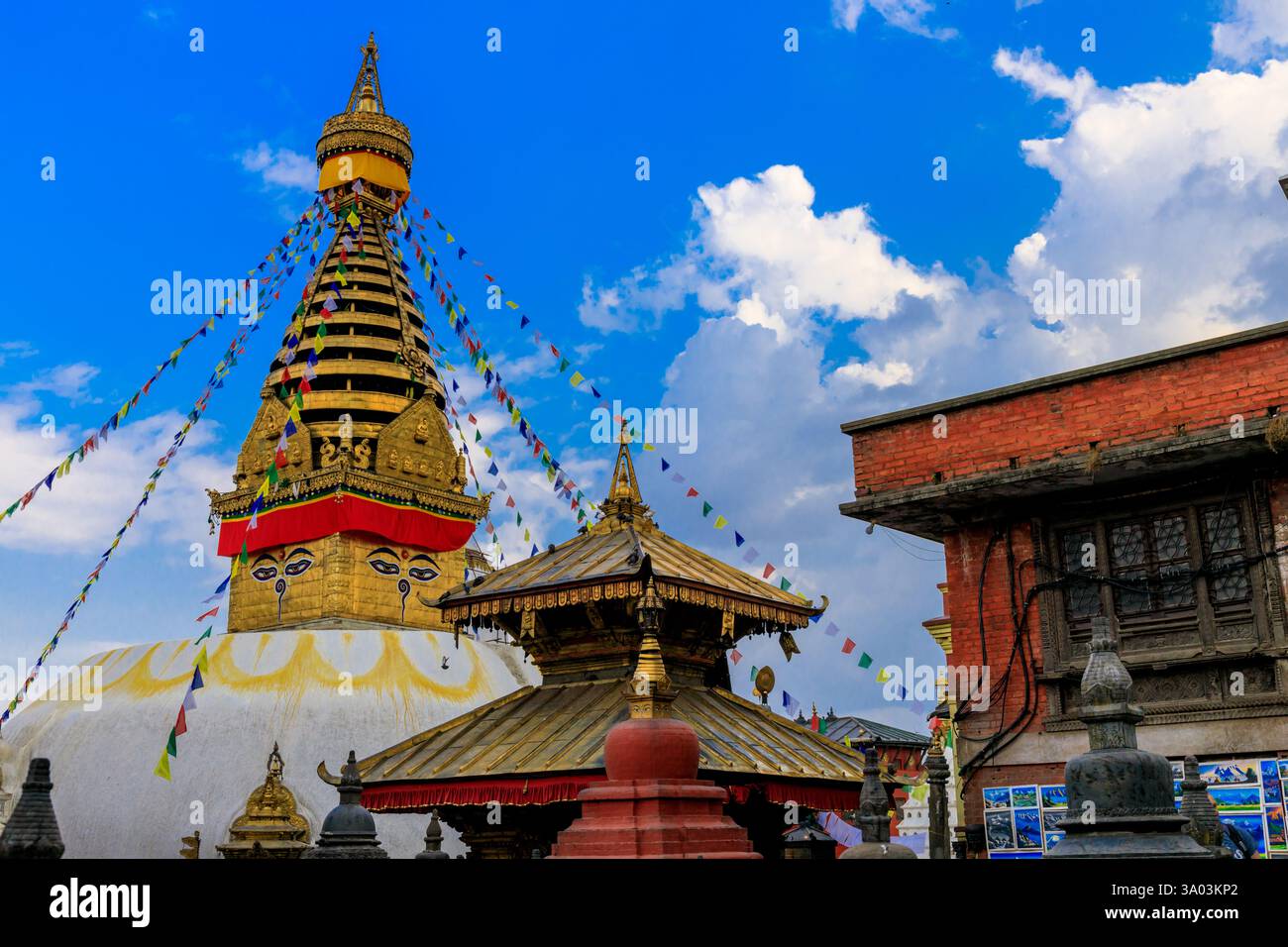 Nepal cultural symbols in architecture of the city Kathmandu ...