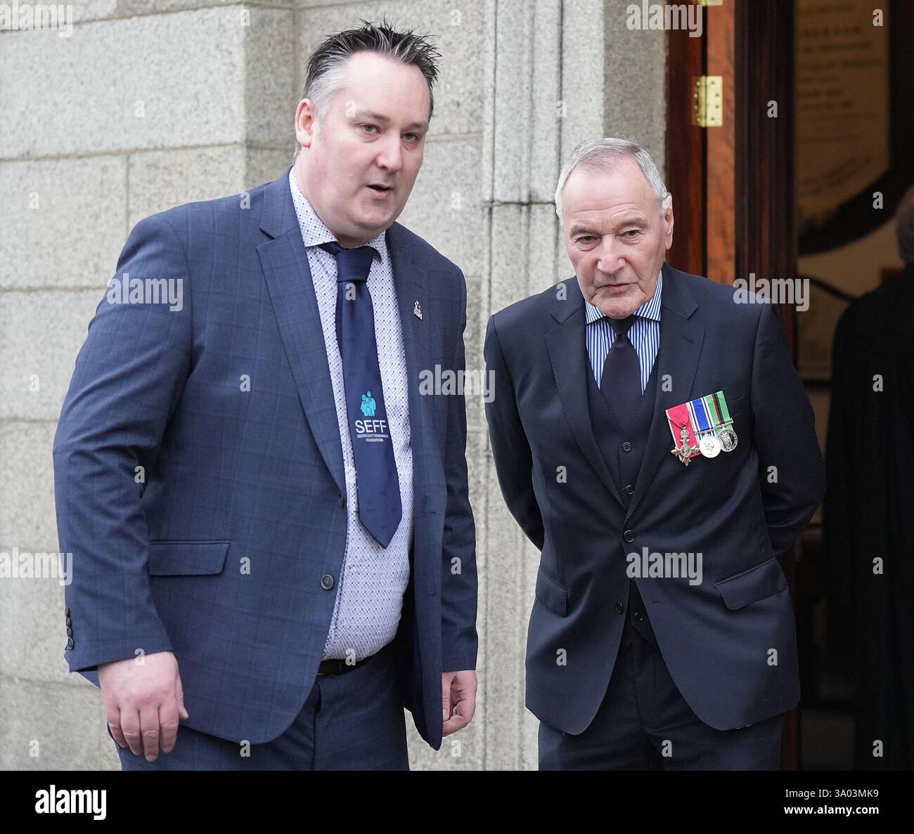 Kenny Donaldson and William Stewart (right) at the service at Sandys ...