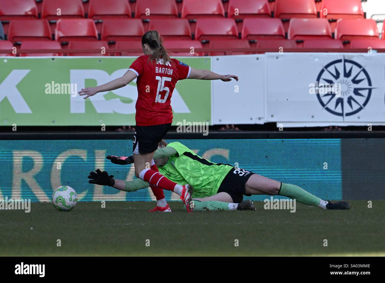 LONDON UK - 2nd March 2025: London City keeper brings down Charlton’s ...