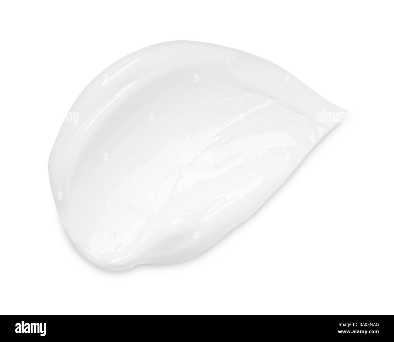 Cream sample isolated on white, top view Stock Photo - Alamy