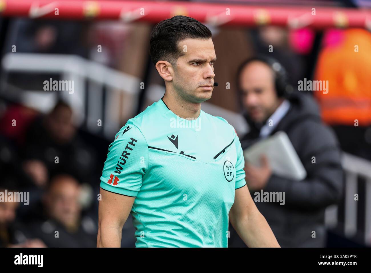 Alejandro Quintero, referee, looks onduring the Spanish league, La Liga ...