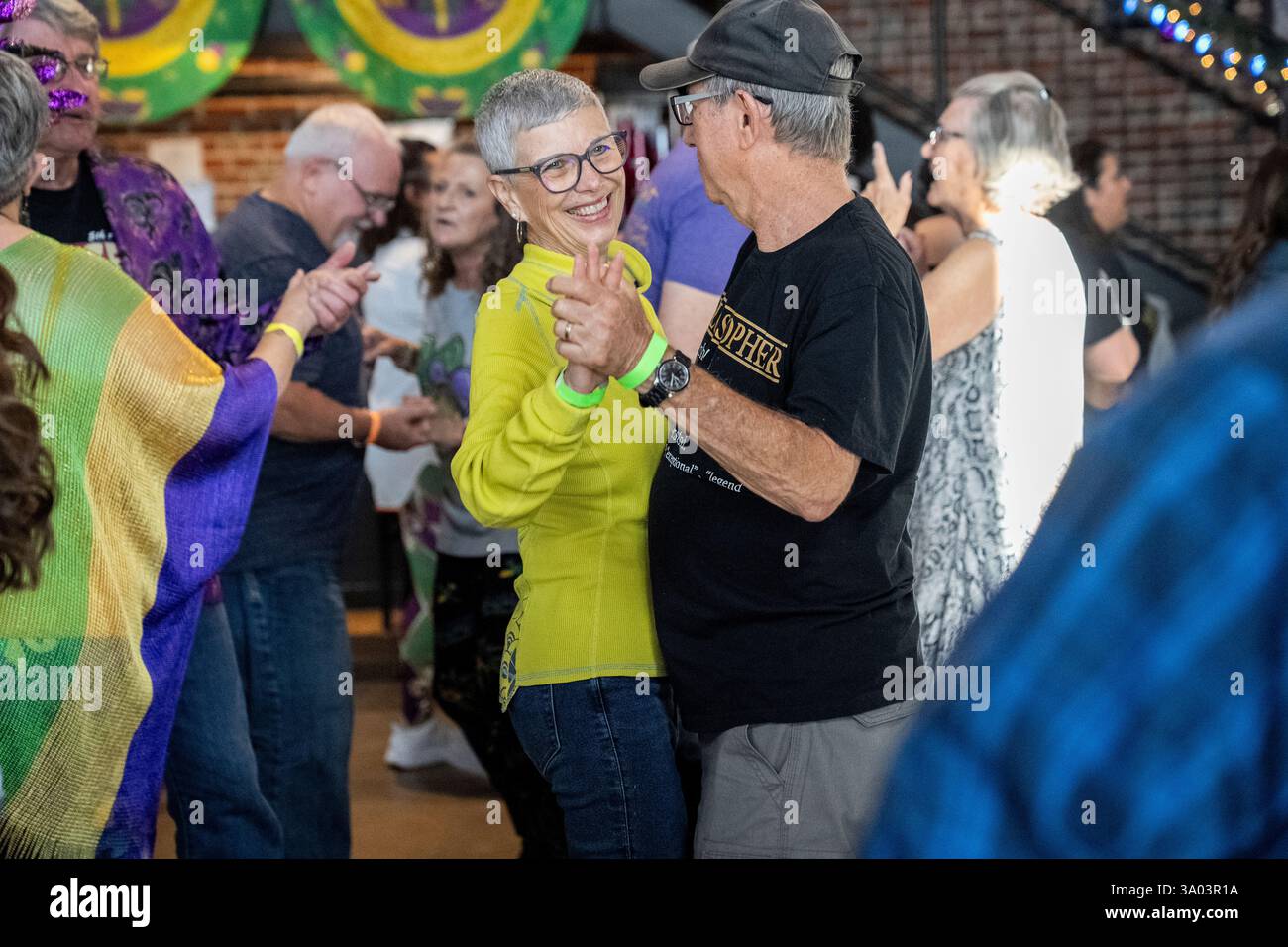 Festivalgoers are seen during the Buck & Johnny's Zydeco Breakfast ...