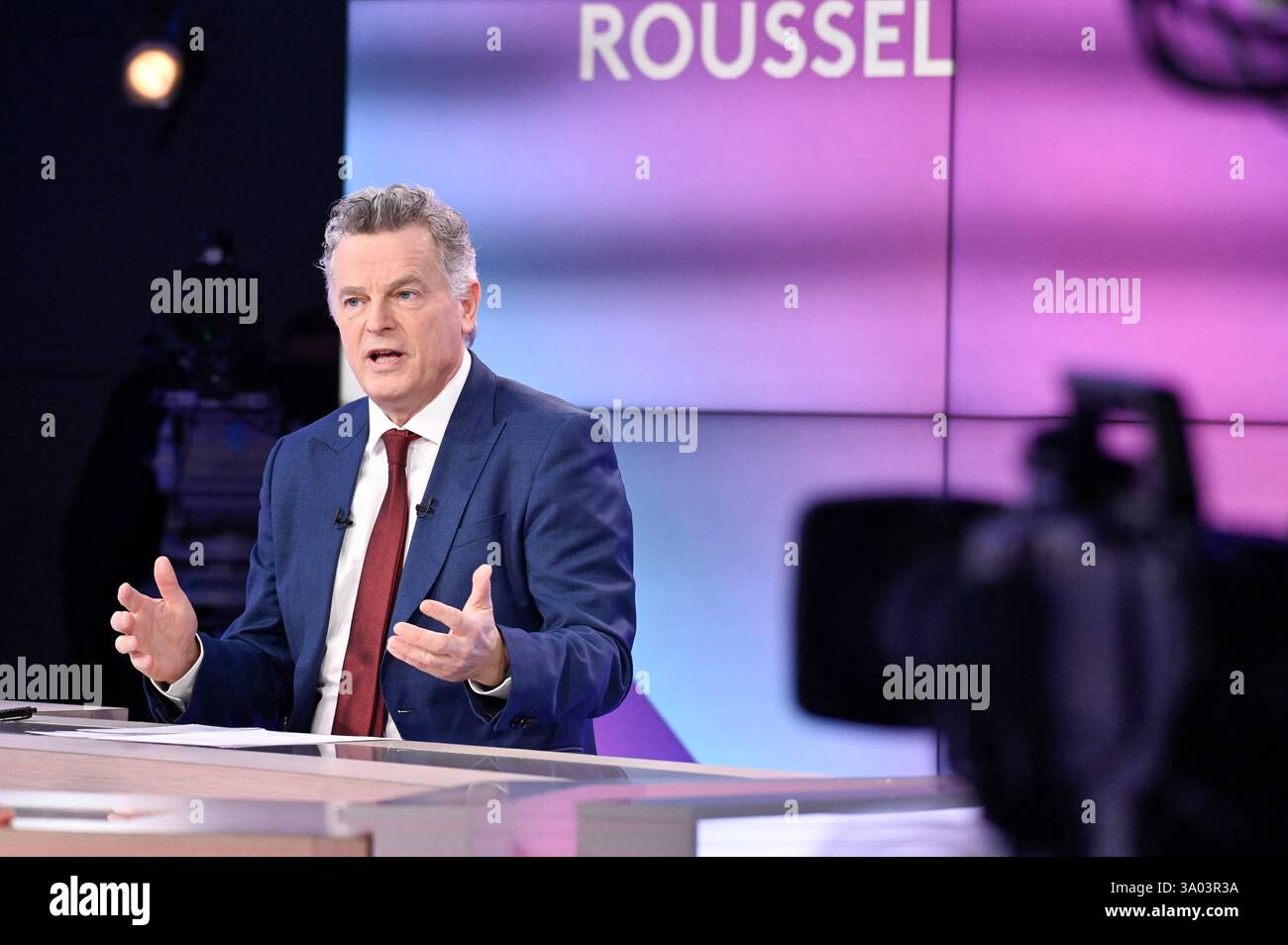 National Secretary of the French Communist Party Fabien Roussel poses ...