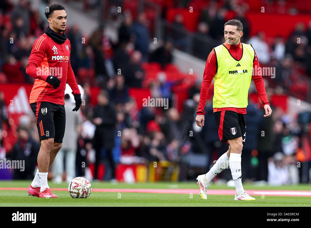 Manchester, UK. 02nd Mar, 2025. Timothy Castagne and Antonee Robinson ...