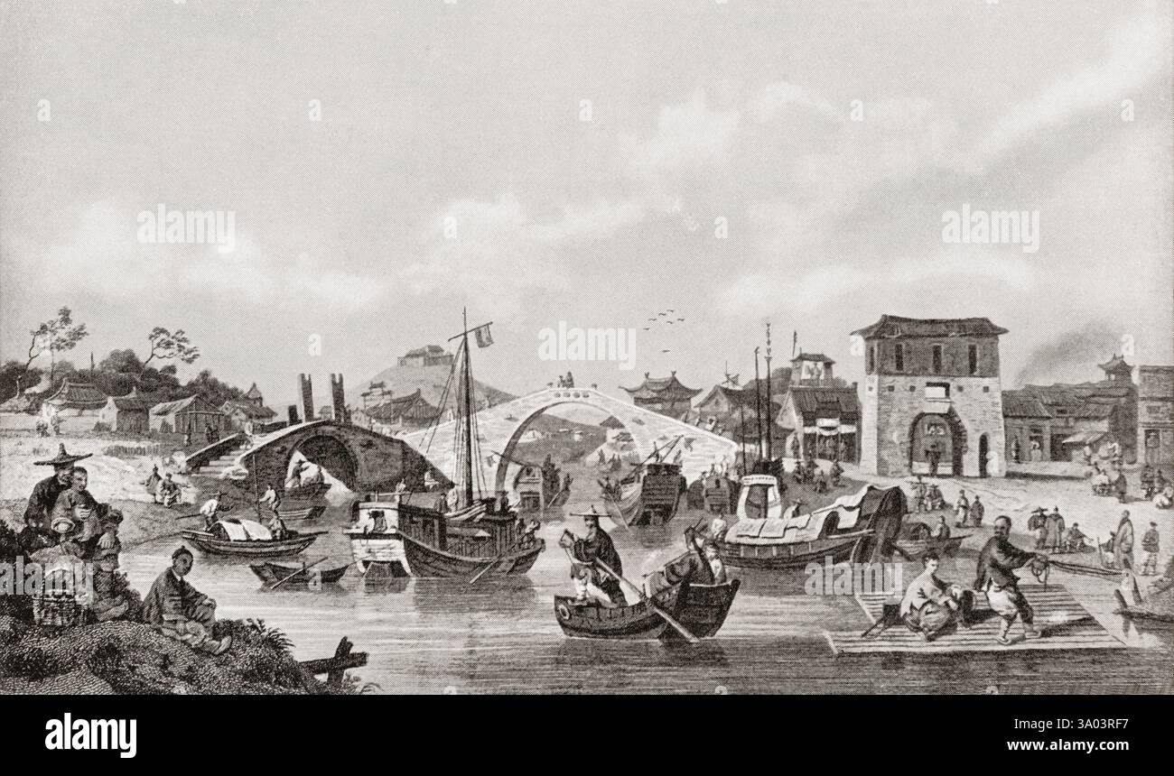 The arrival in Beijing, China of Lord Macartney, 1793 in an ultimately ...