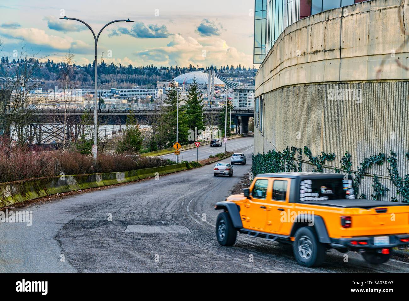 On ramp to the freeway in Tacoma, Washington Stock Photo - Alamy