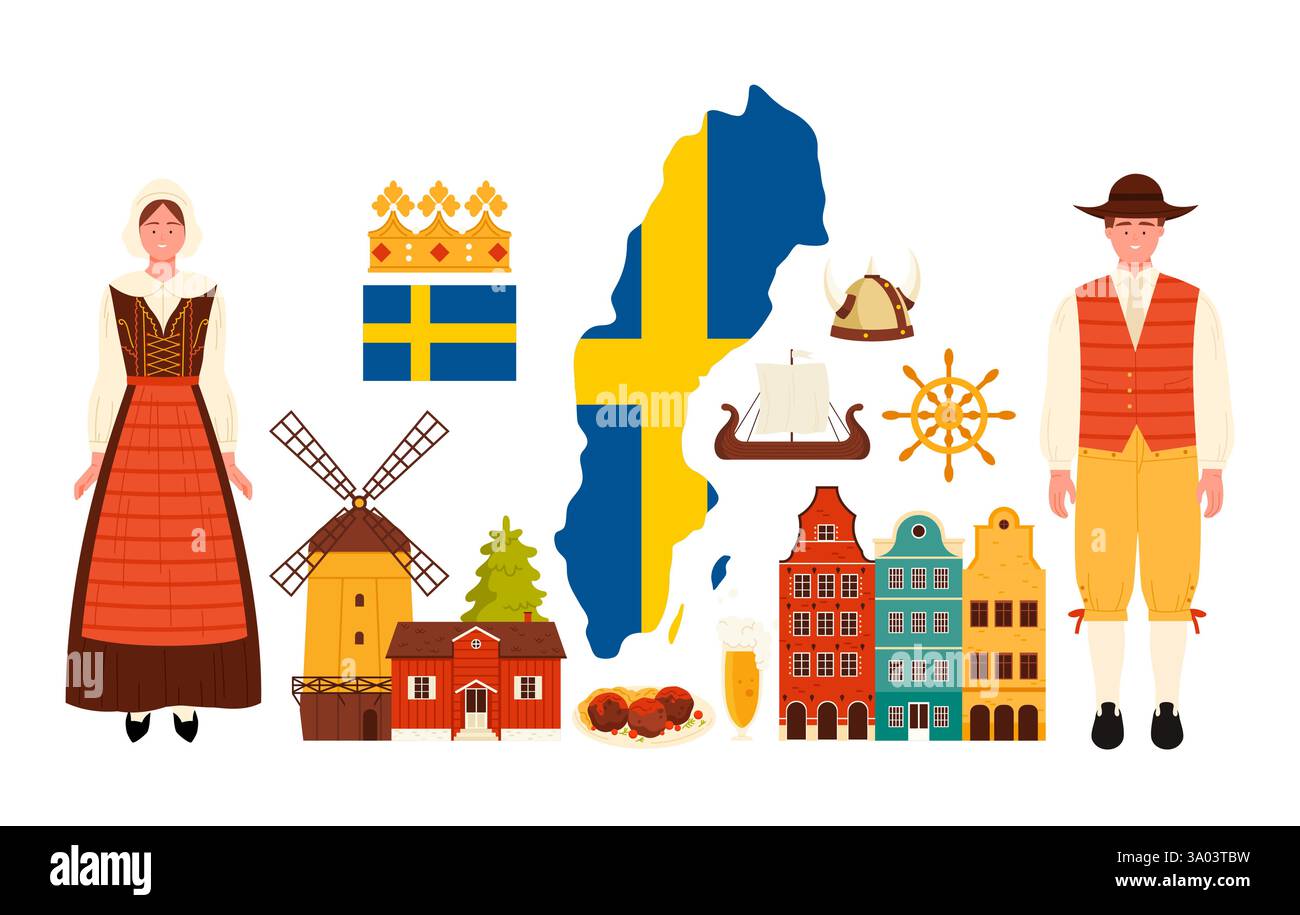 Sweden culture, traditional clothing, and iconic symbols. Includes the ...