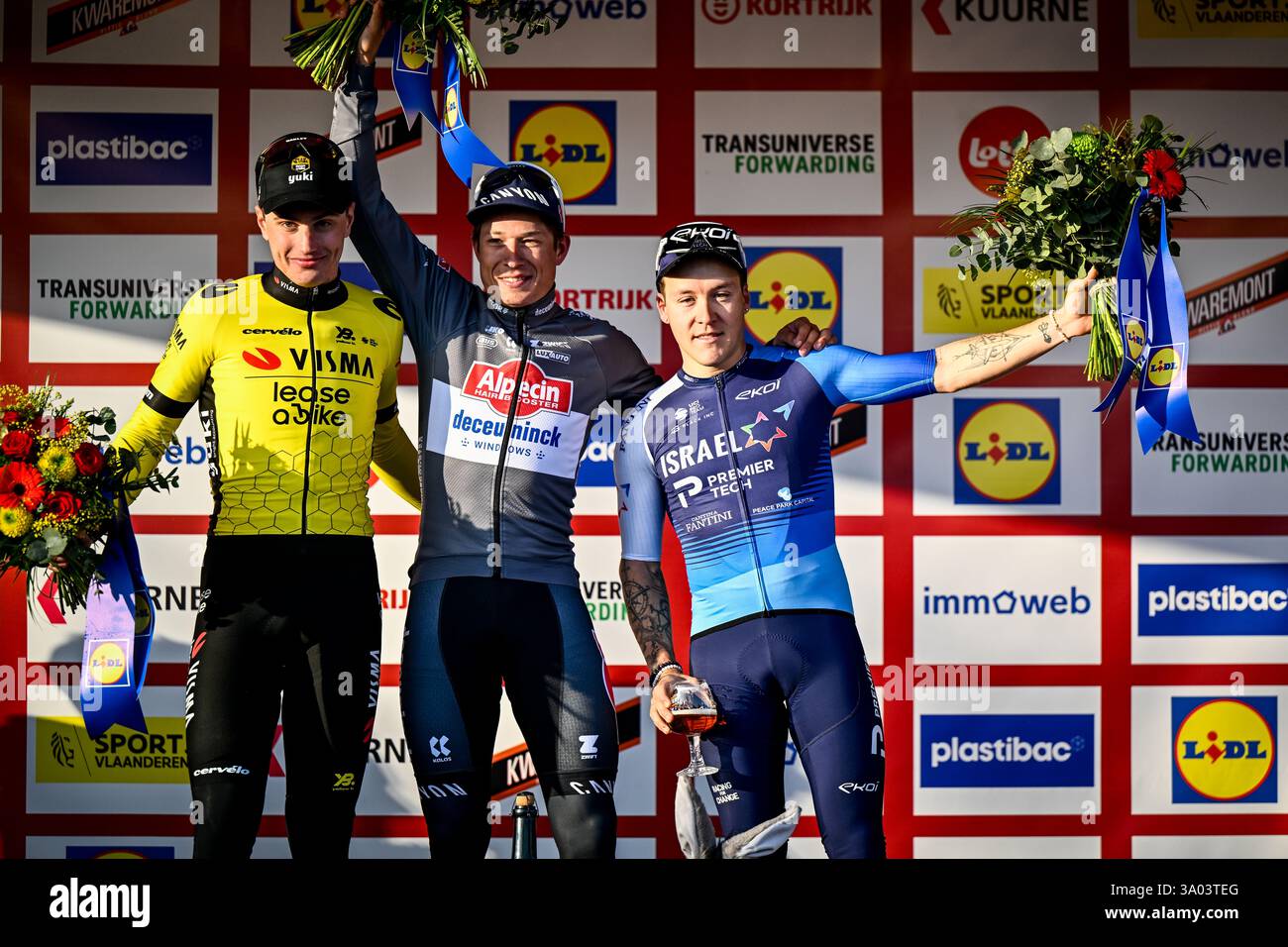 Dutch Olav Kooij of Team Visma-Lease a Bike, Belgian Jasper Philipsen ...