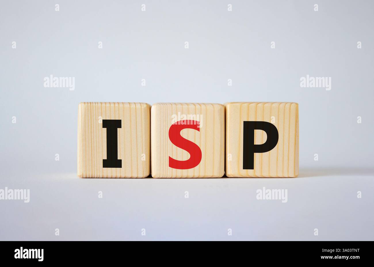 ISP - Internet Service Provider symbol. Concept word ISP on wooden ...